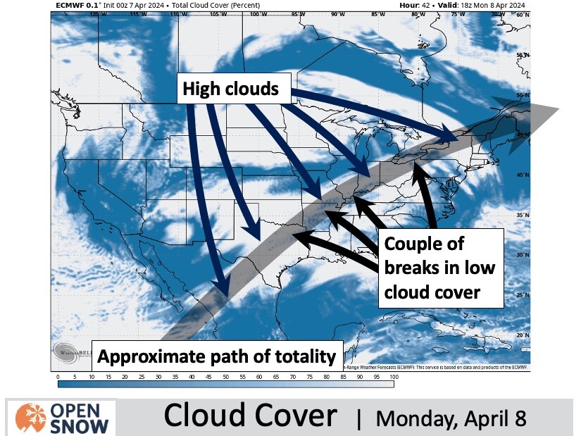 Total Solar Eclipse 2024 Cloud Cover Forecast | OpenSnow Total Solar Eclipse 2024 Cloud Cover Forecast | OpenSnow